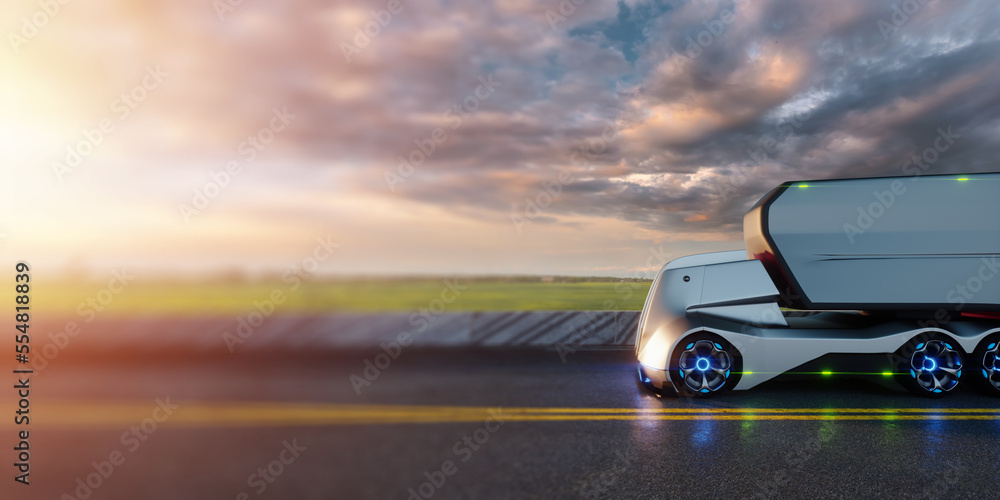 Foto de Unmanned autonomous cargo transportation. An autonomous ...