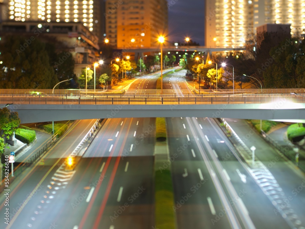 Tokyo, Japan - December 15, 2022: A bridge over Tama Monorail street in ...