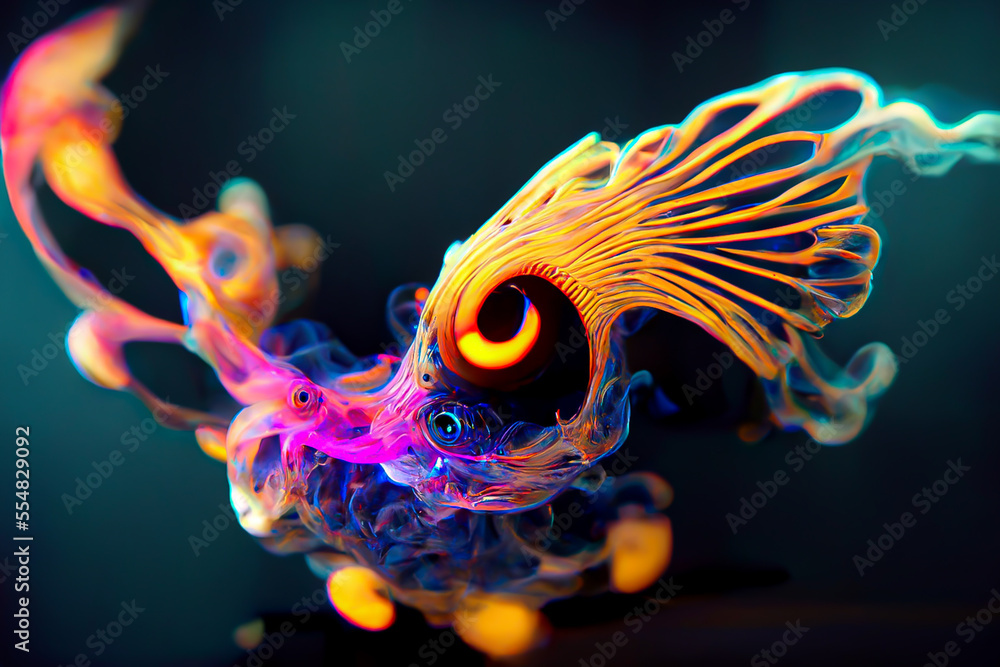 Visualizing insanity of creation and the human psyche. Psychedelic ...