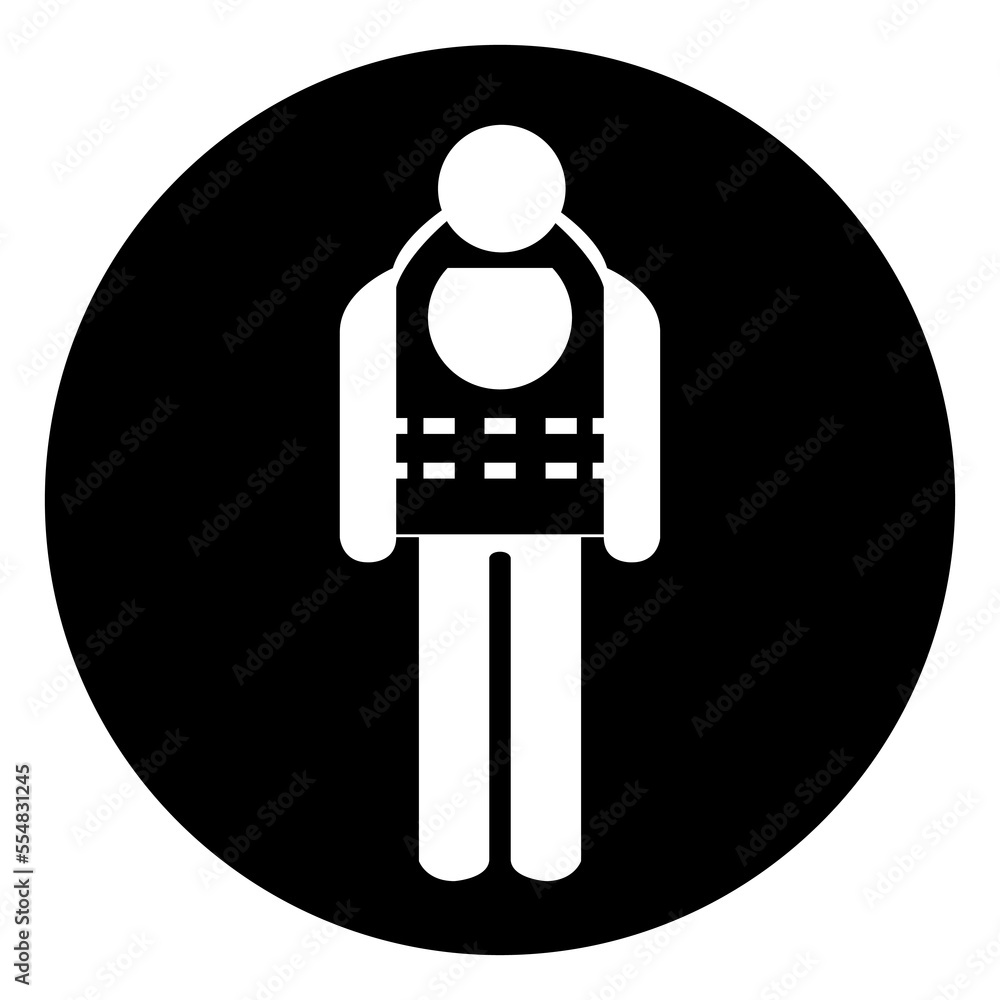 Wear Life Jacket Symbol Sign, Vector Illustration, Isolate On White ...