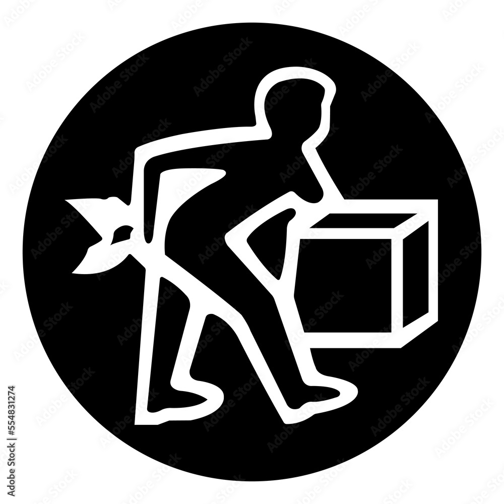 Lift Correctly Symbol Sign, Vector Illustration, Isolate On White ...