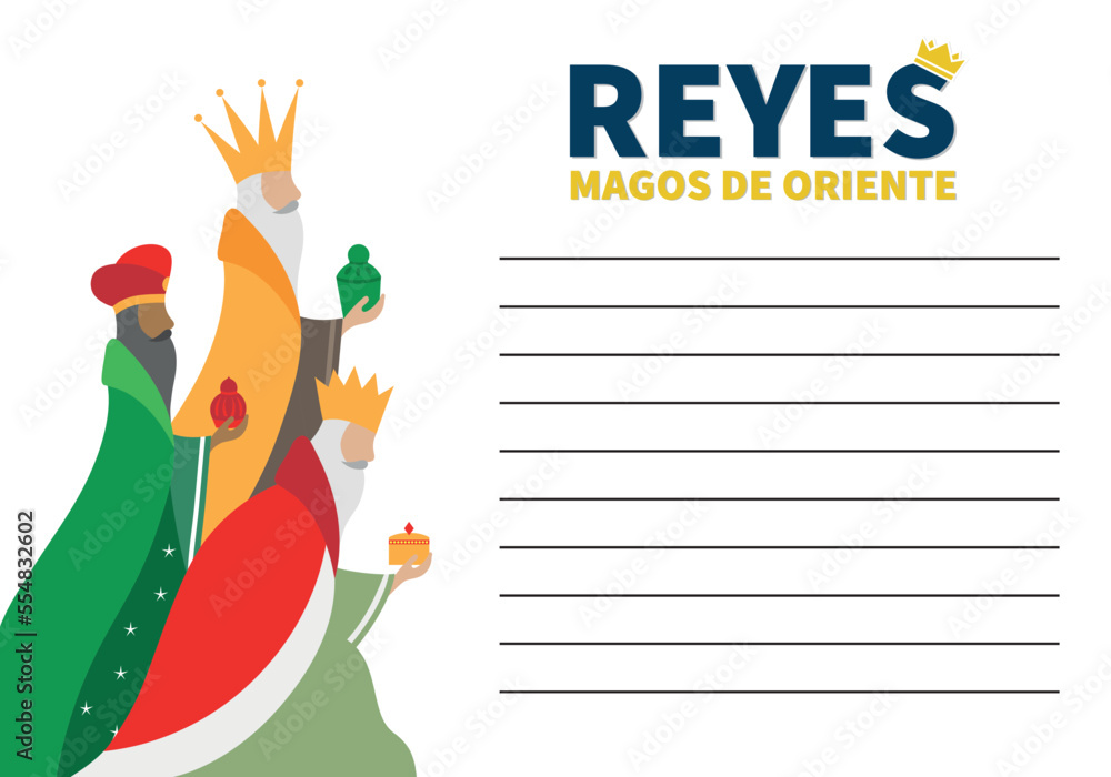 Letter to the Three Wise Men from the East. Template written in Spanish ...