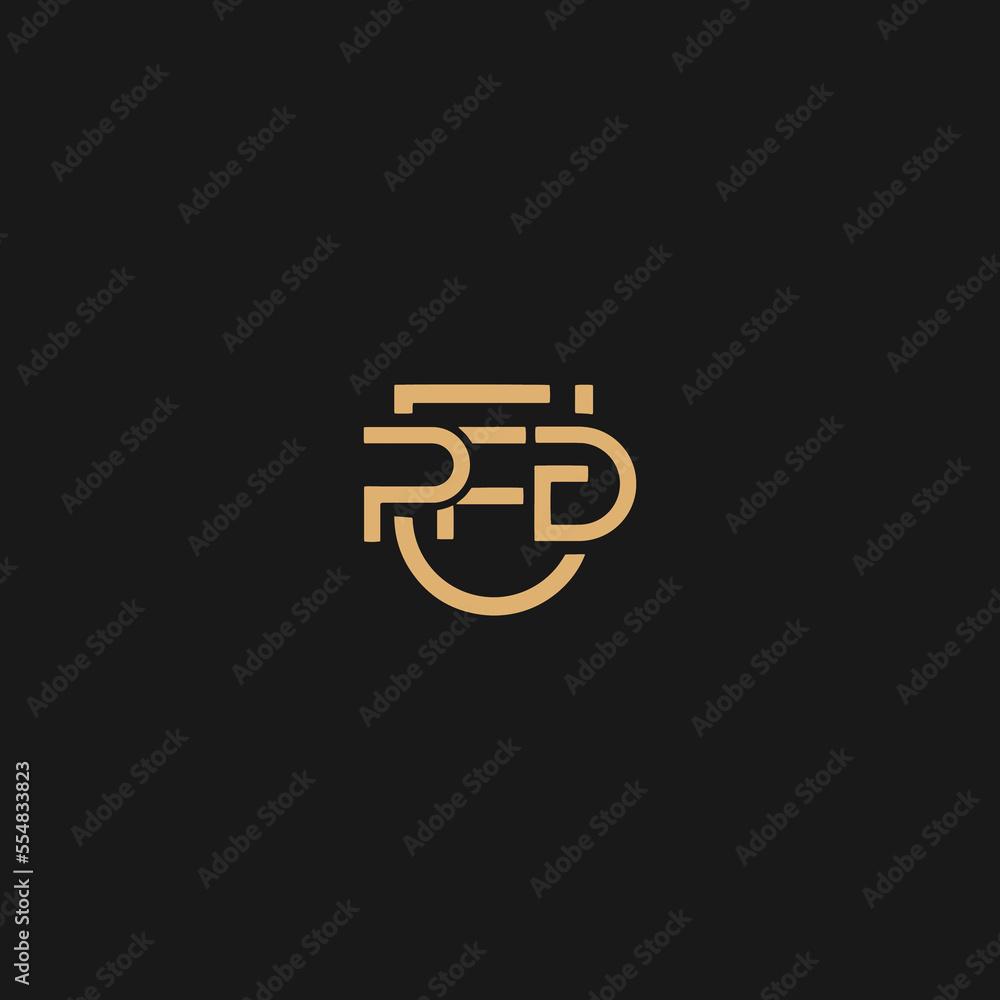 Initial letter PFD logo or PFD logo vector design templates PFD shield ...