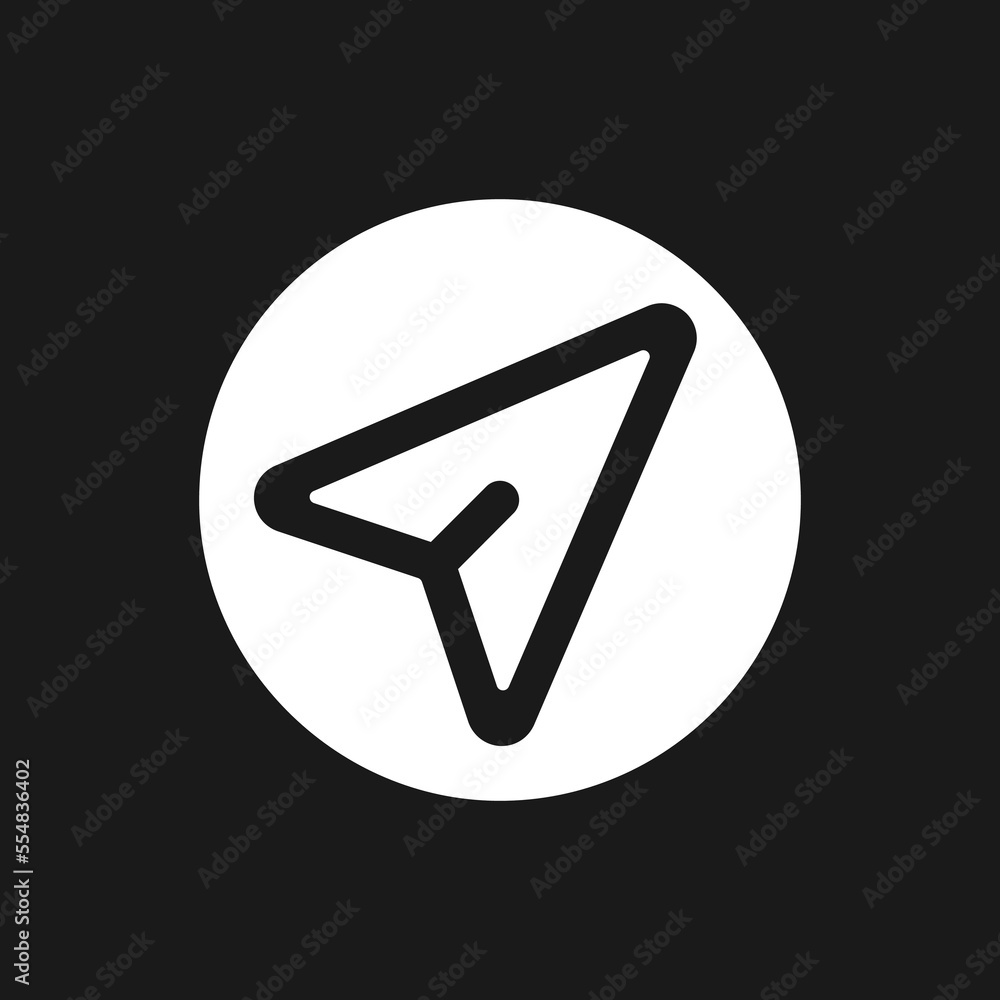 Navigation Pointer Dark Mode Glyph Ui Icon Gps Cursor Tracking Location User Interface Design