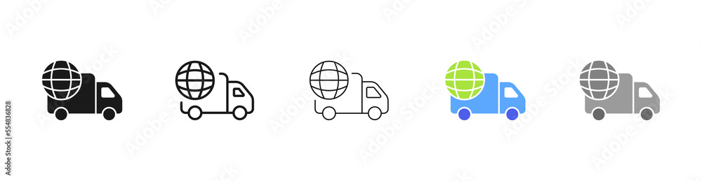 Delivery set icon. Pack, package, delivery service, packing, shipping ...