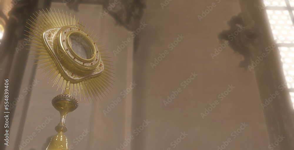 Jesus Christ in the monstrance present in the Sacrament of the ...