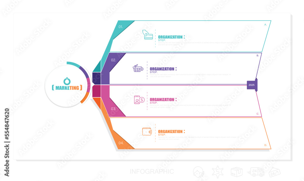 Business data visualization. timeline infographic icons designed for ...