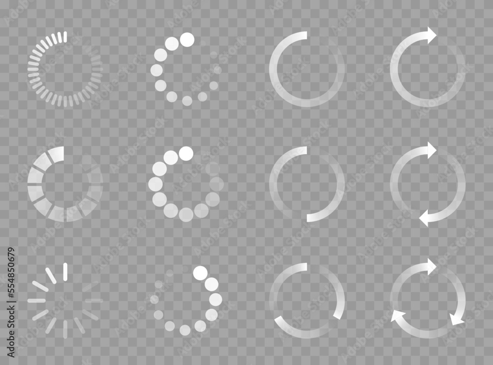 Loading vector icons collection. Stock Vector | Adobe Stock