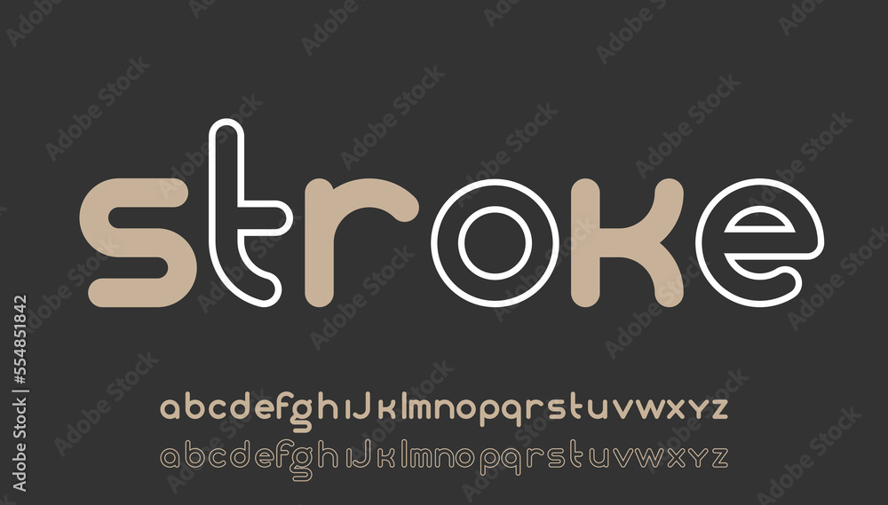 minimal bold outline small alphabet letter logo design Stock Vector ...