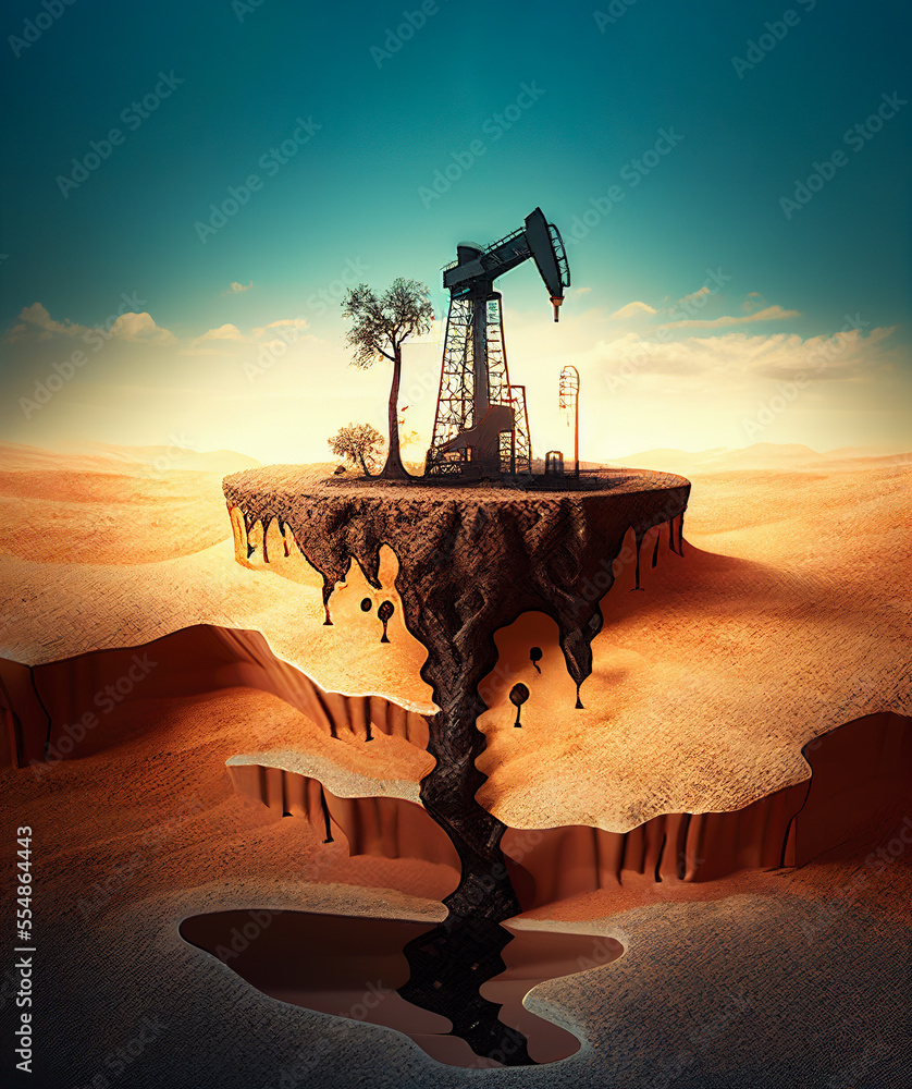 fracking background illustration of oil and gas drill equipment and ...