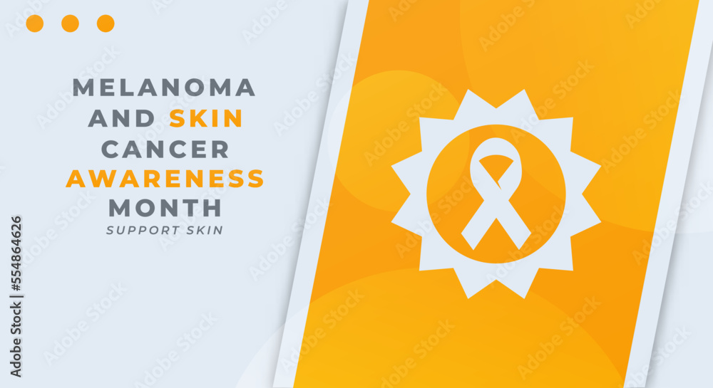 Happy Melanoma and Skin Cancer Awareness Month Celebration Vector ...