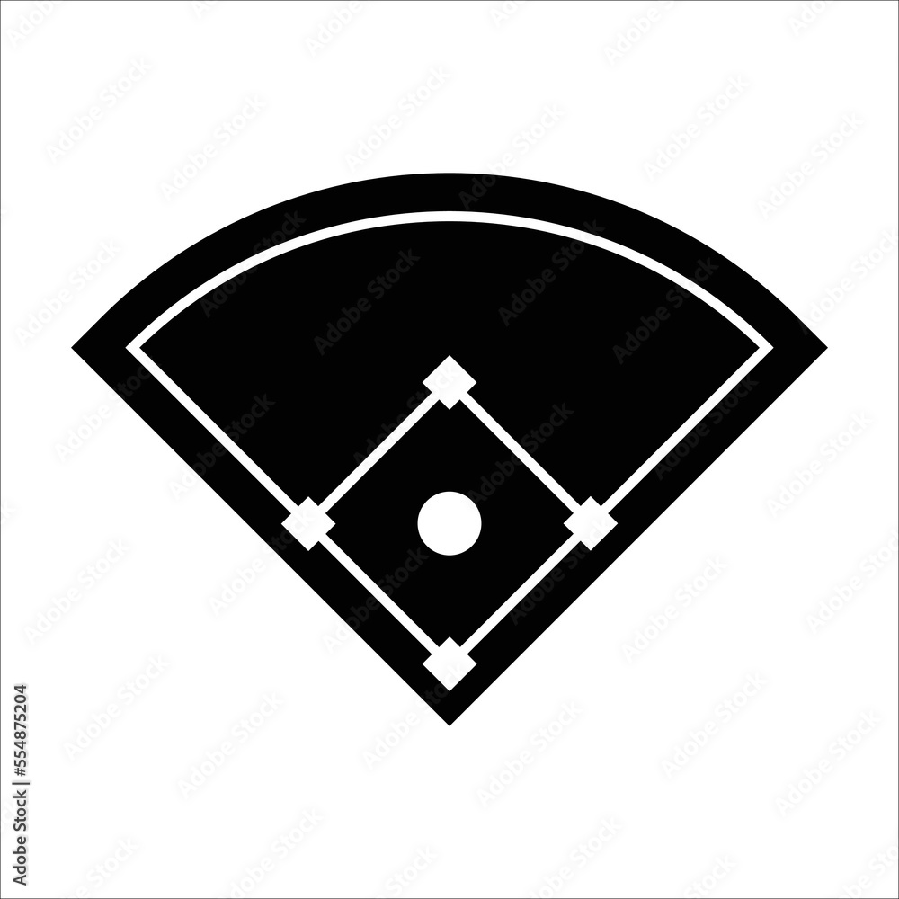 Baseball field icon vector design template Stock Vector | Adobe Stock