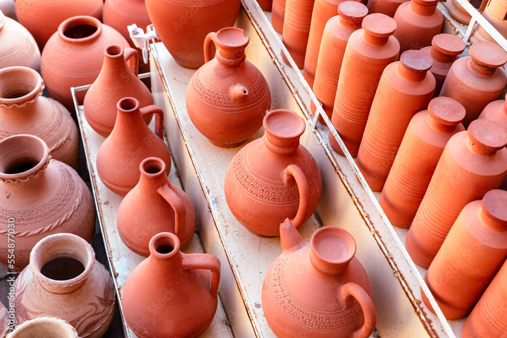 Omani Souvenirs. Hand Made Pottery in Nizwa Market. Clay Jars at the ...