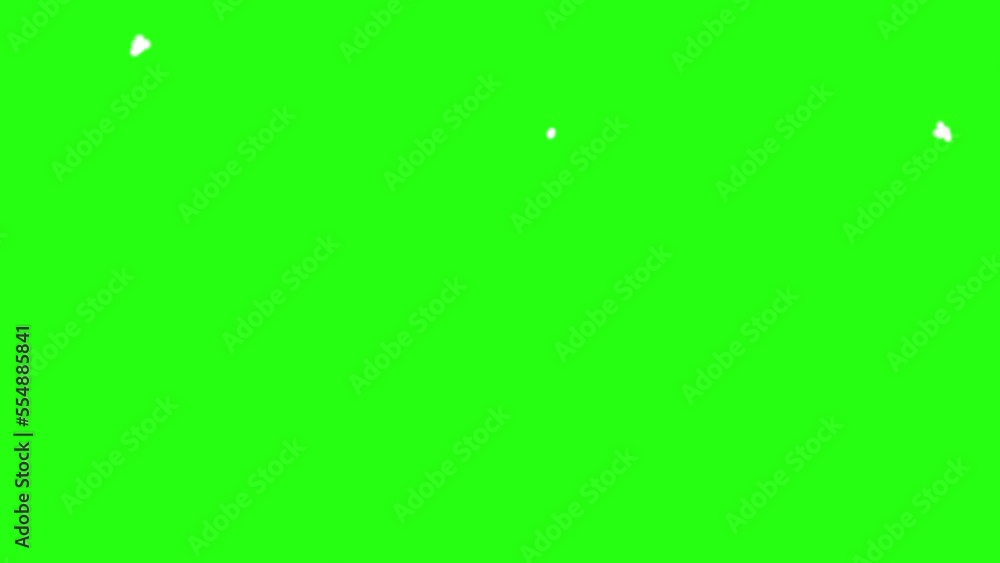 Realistic Snow falling on green screen background animation. Winter ...