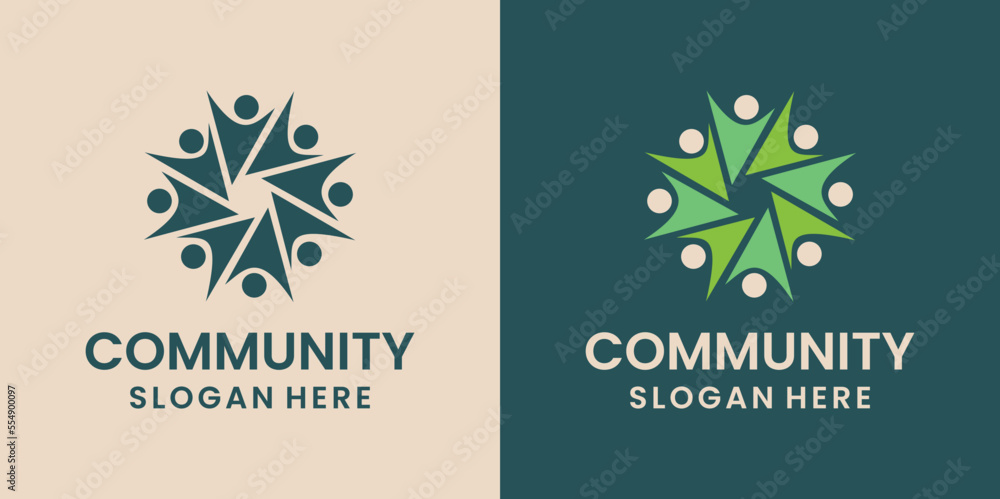 people Community logo design inspiration Stock Vector | Adobe Stock