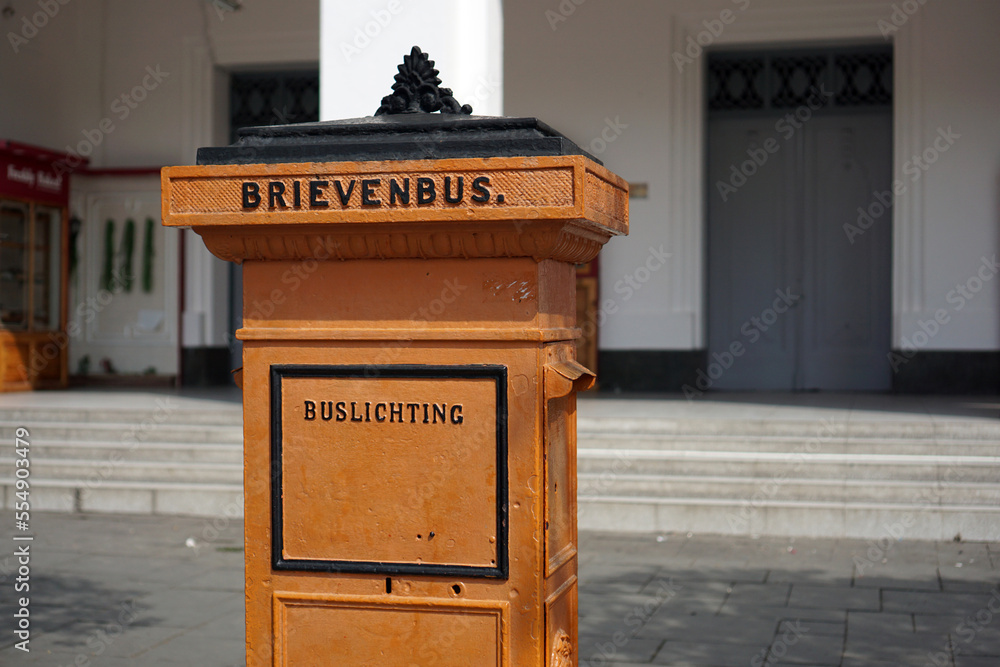Historic Post Box in front of the Post Office which was built for the ...