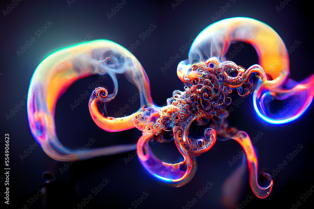 Visualizing insanity of creation and the human psyche. Psychedelic ...