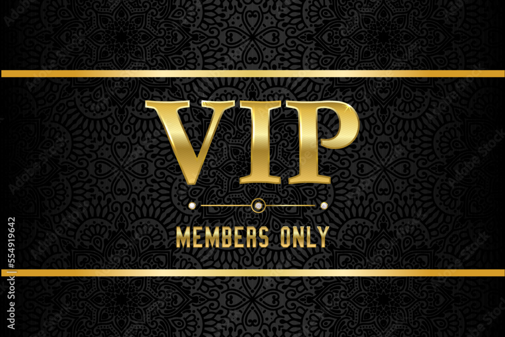 luxury gold and black premium vip card for club members only, black ...