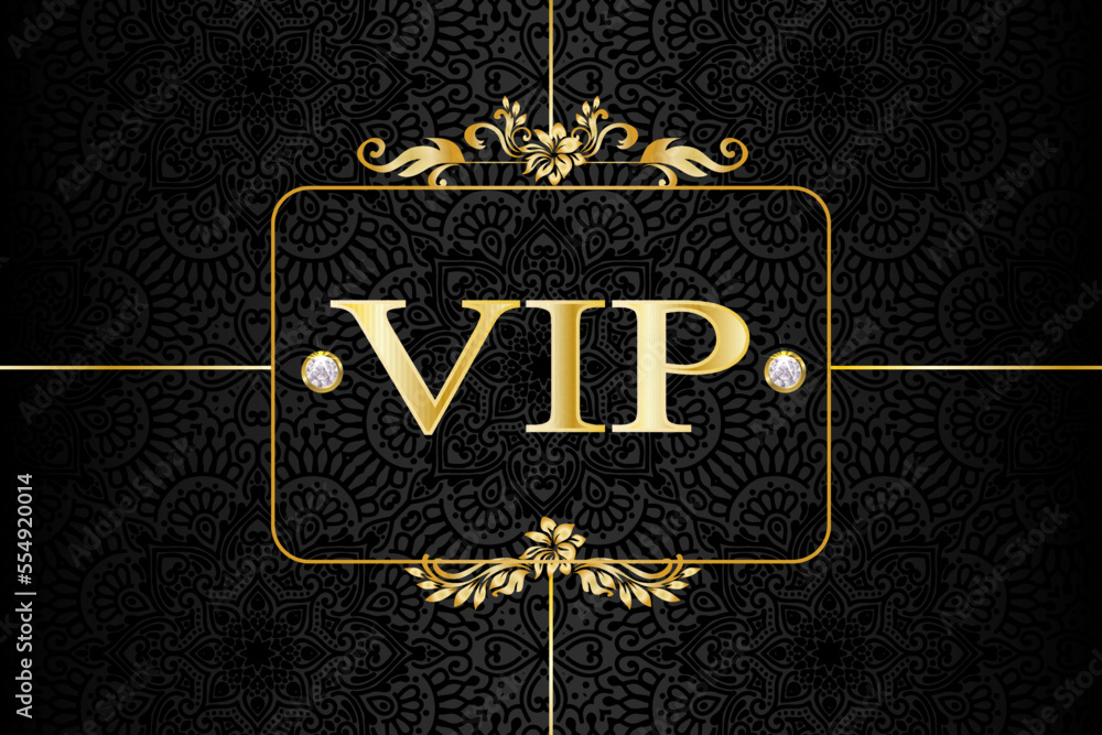 luxury gold and black premium vip card for club members only, golden ...