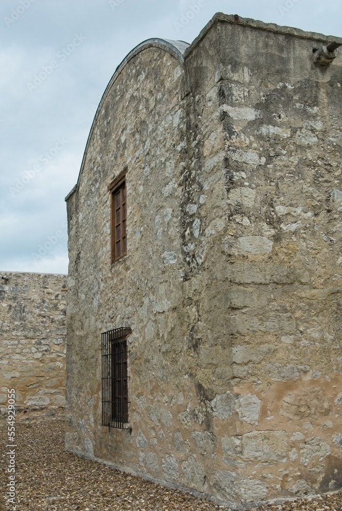 Early 18th century limestone block and mud wall construction of the ...