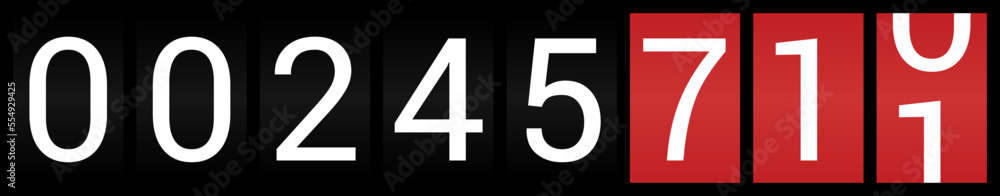 Electric counter. Electric meter with numbers. Display of odometer ...