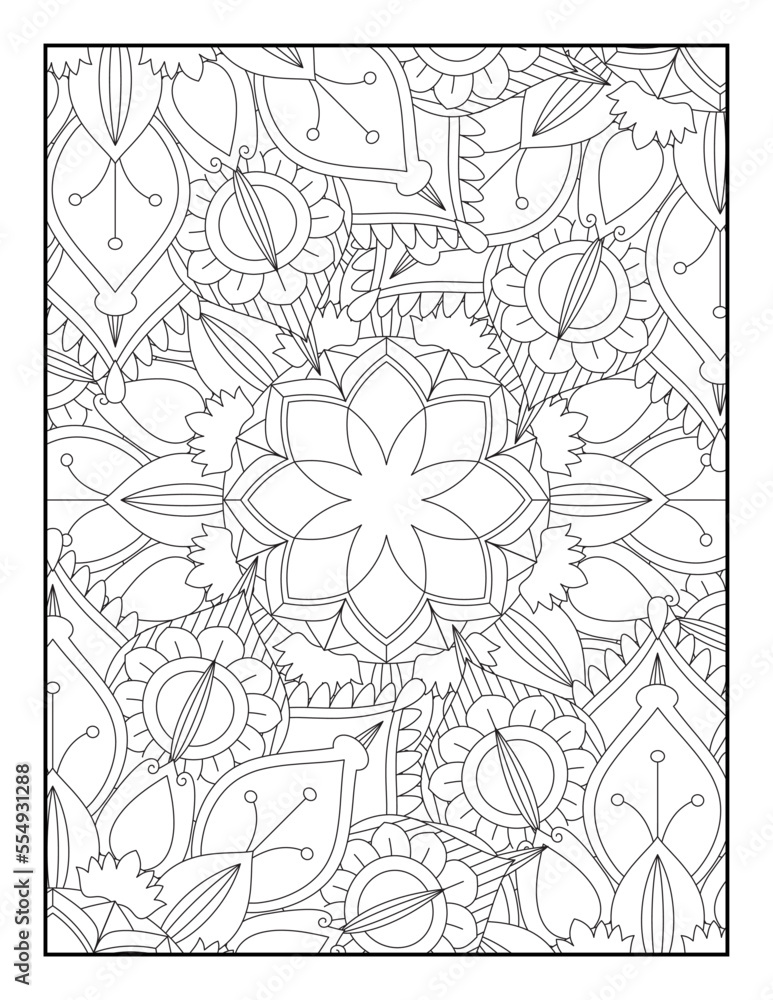 Flower Mandala Coloring Page ,Floral Coloring Pages, Coloring Pages ...