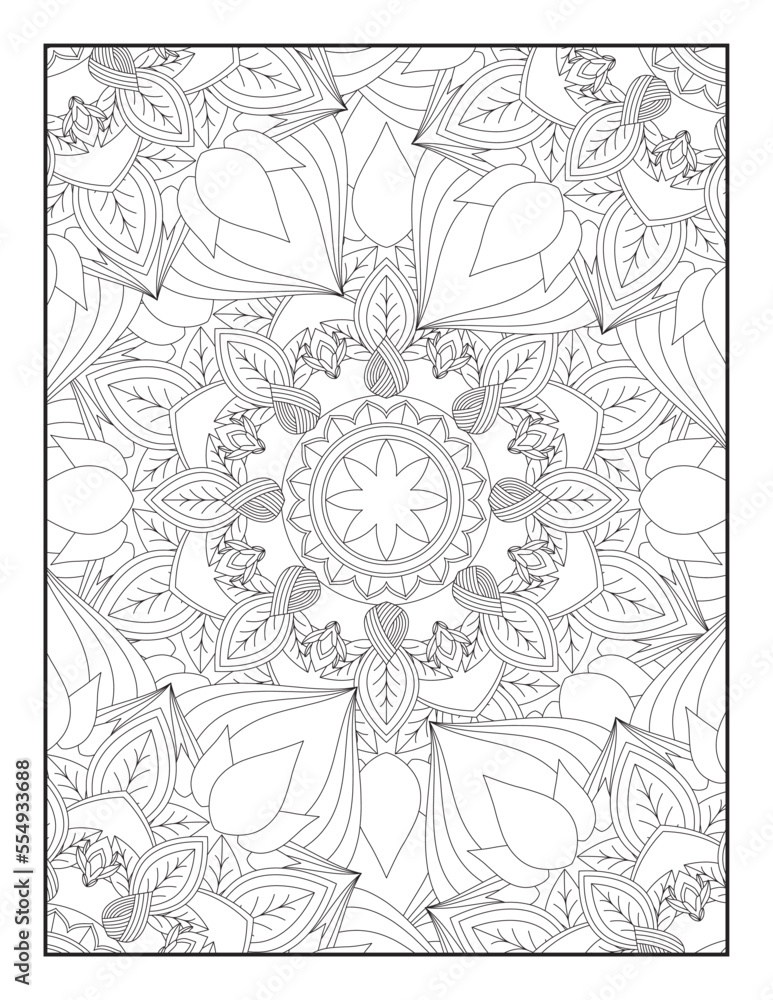 Flower Mandala Coloring Page ,Floral Coloring Pages, Coloring Pages ...