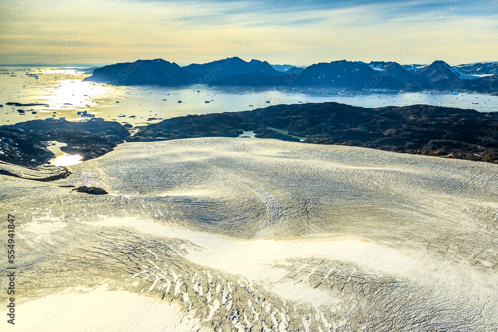 An aerial view of the Greenland Ice Sheet. Stock Photo | Adobe Stock