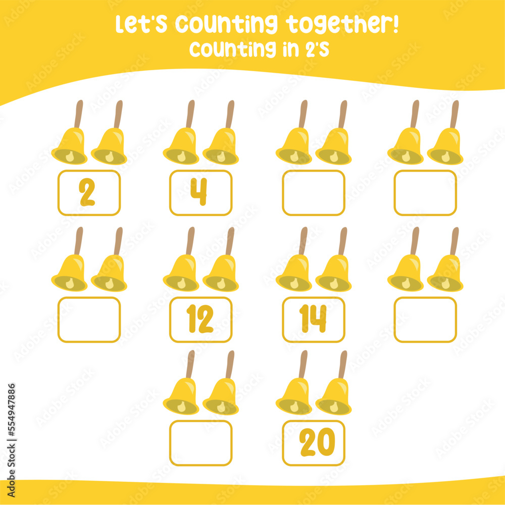 Counting by two's the Christmas elements. practising math in multiple ...