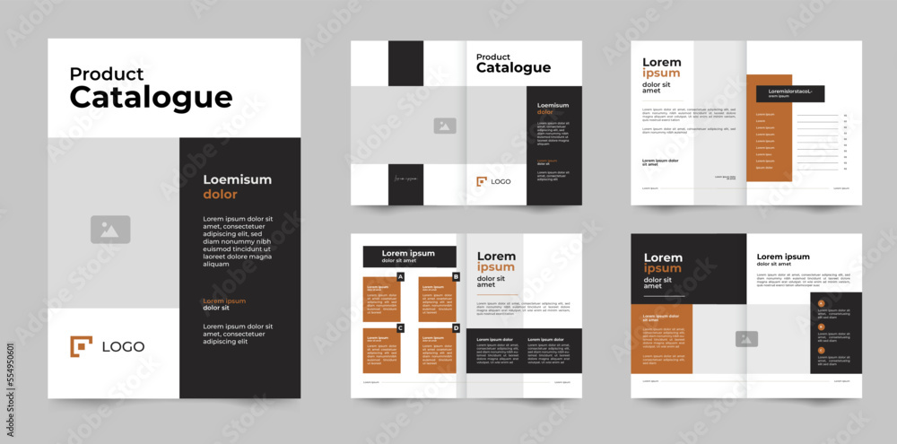 simple modern company product catalogue page design portfolio template ...