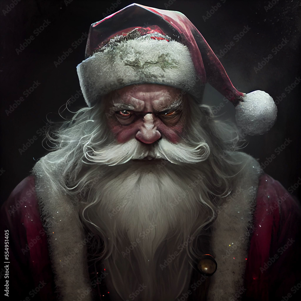 very, very bad santa, checking his naughty list Stock Illustration ...