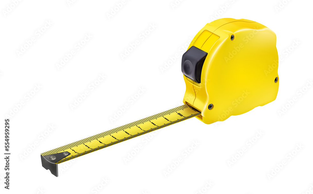 Realistic Tape measure isolated. Photo-realistic roulette, construction ...