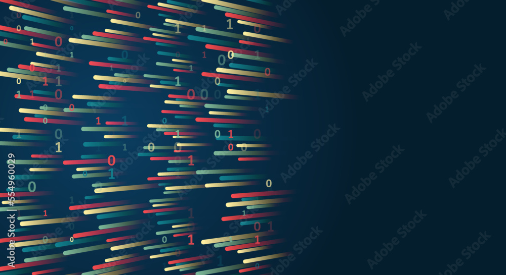 Structuring the flow of information. Data analytics concept. Sorting a large amount of data on a ...