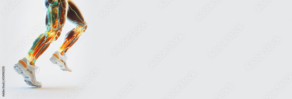 Human bionic leg created with Generative Ai technology Stock ...