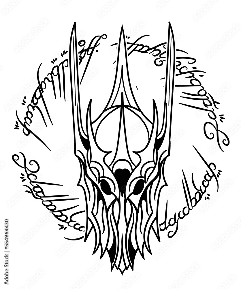 Lord of the rings -Sauron, eye Sauron, vector vector de Stock | Adobe Stock