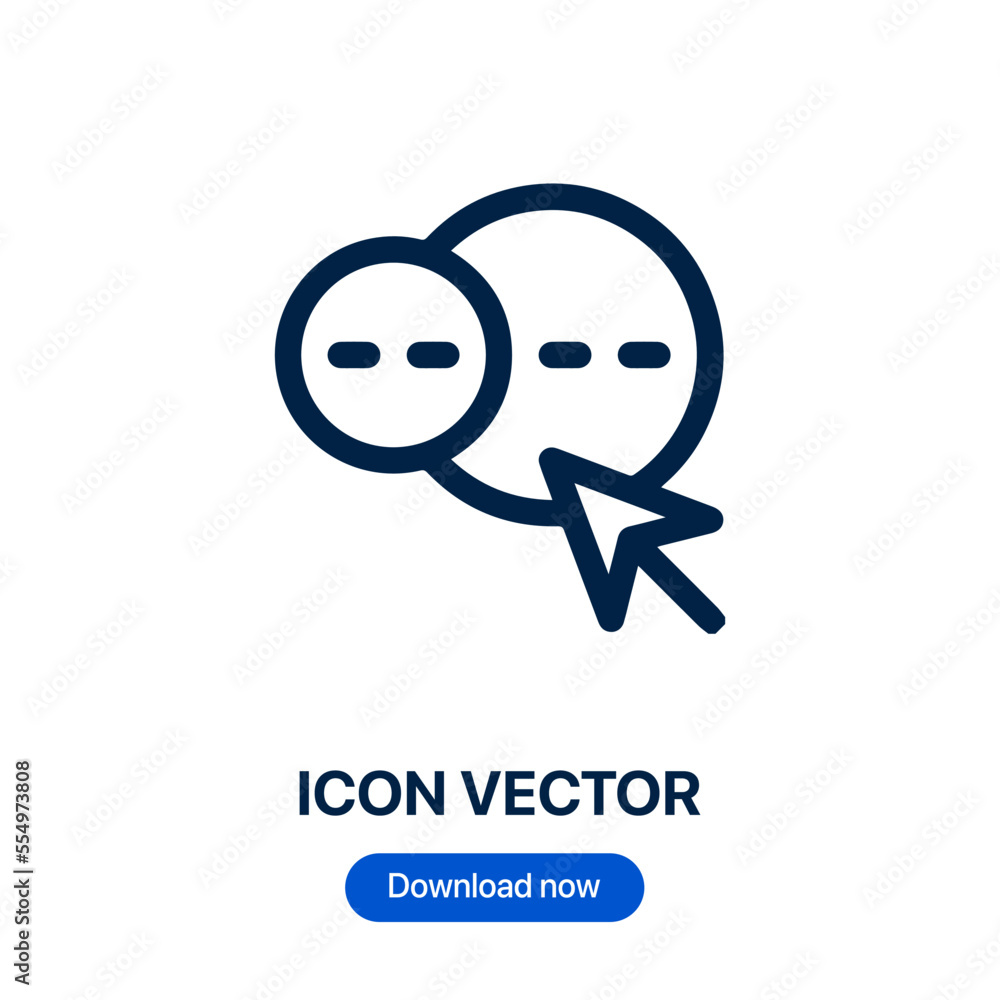 Shape builder tool icon vector. Linear style sign for mobile concept ...