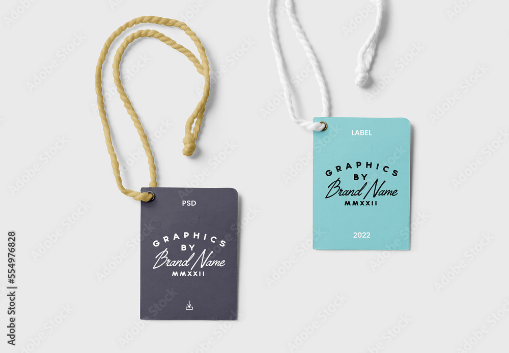 Paper Label with Rope Mockup Stock Template | Adobe Stock