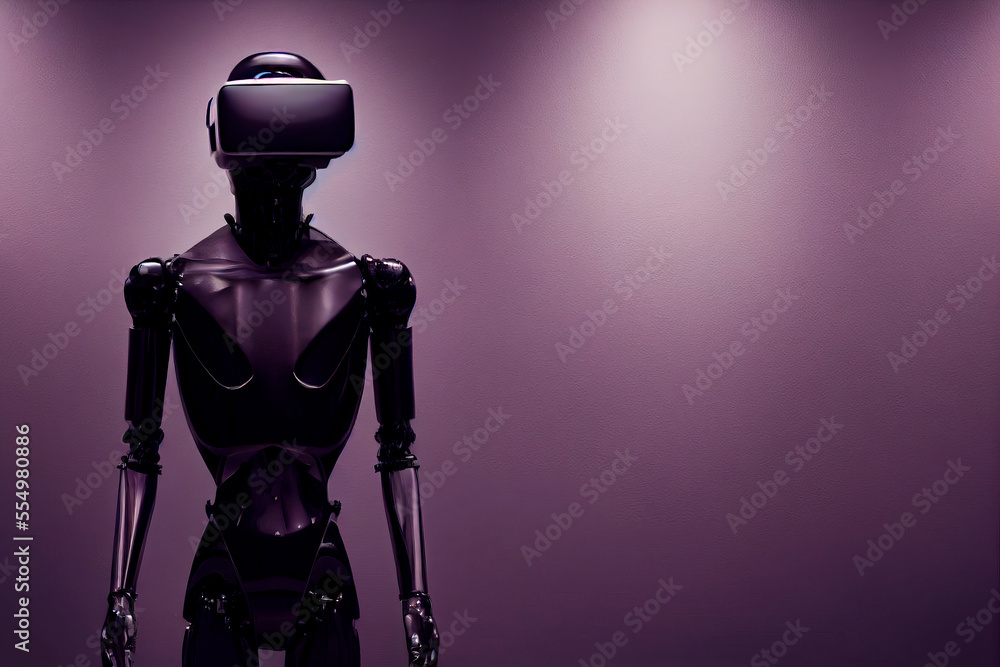 Robots. Futuristic interpretation Future 2025. Illustration for ...