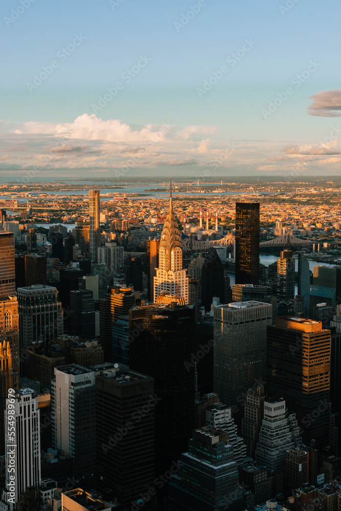 A bird's eye view of New York City's skyscrapers and apartment ...
