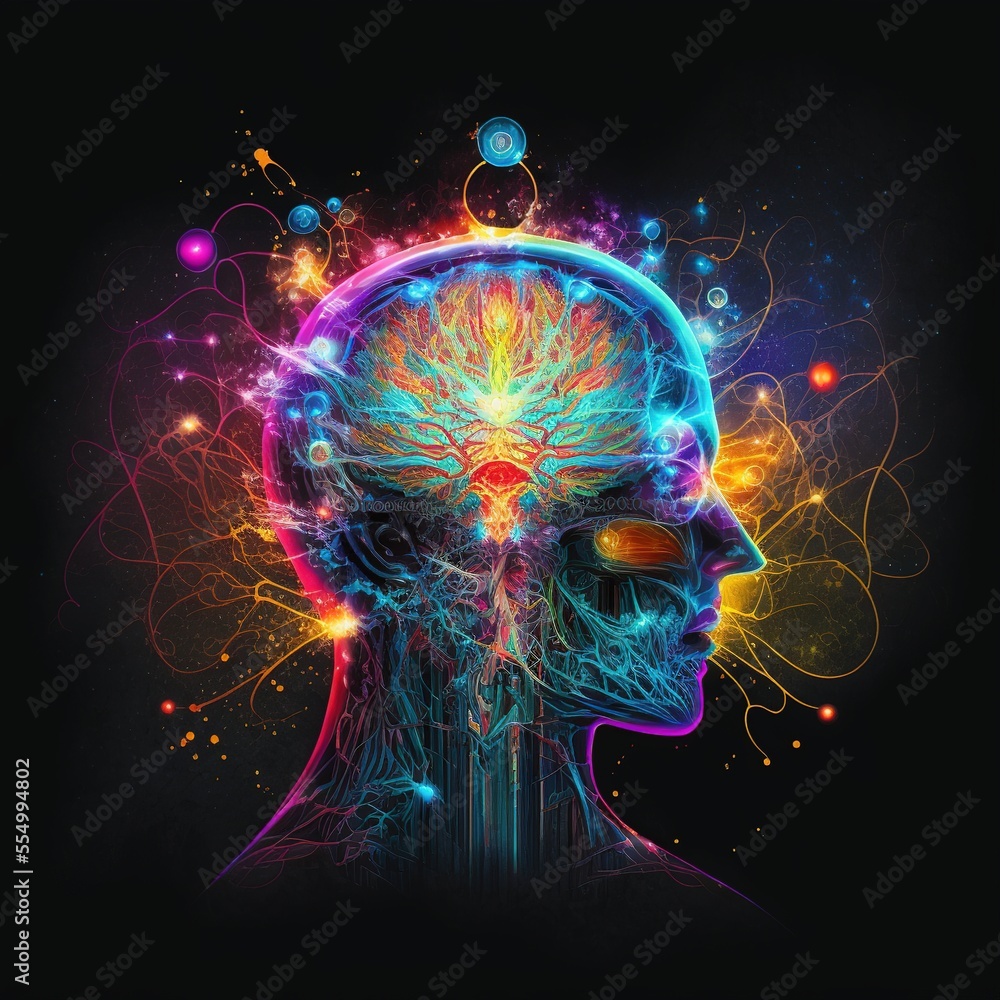 Intelligence artificielle, créé par une IA. Stock Illustration | Adobe ...