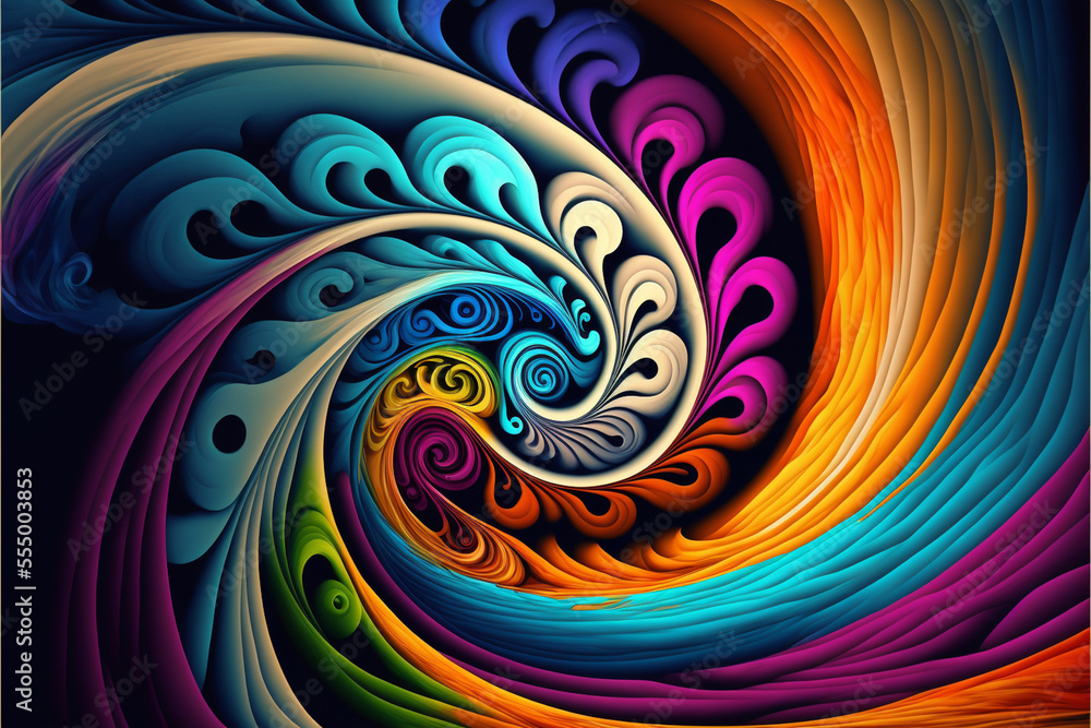 Swirl Pattern Vector Swoop Colorful Wallpaper Background Design Stock ...