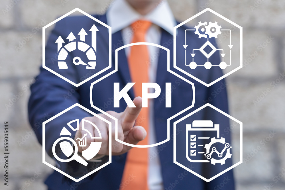 KPI Key Performance Indicator Plan Achievement Concept. Key performance ...