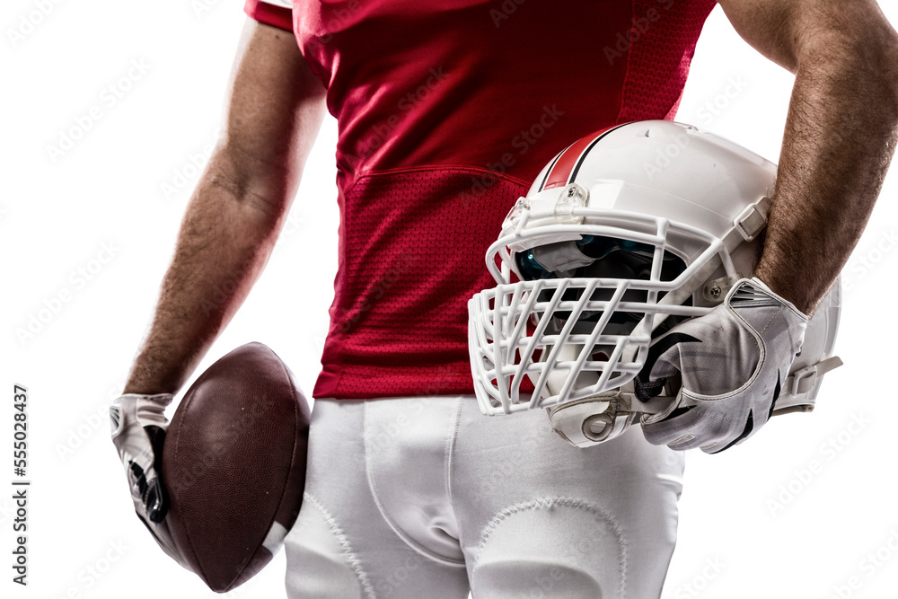 Football Player with a Red uniform on a transparent background. PNG ...
