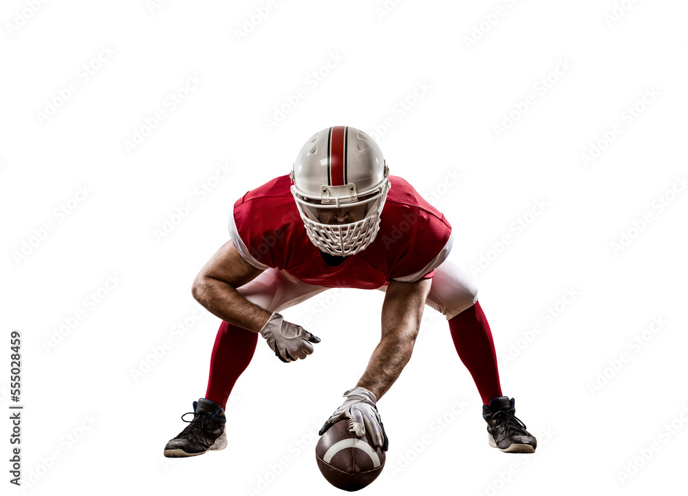 Football Player with a Red uniform on a transparent background. PNG ...