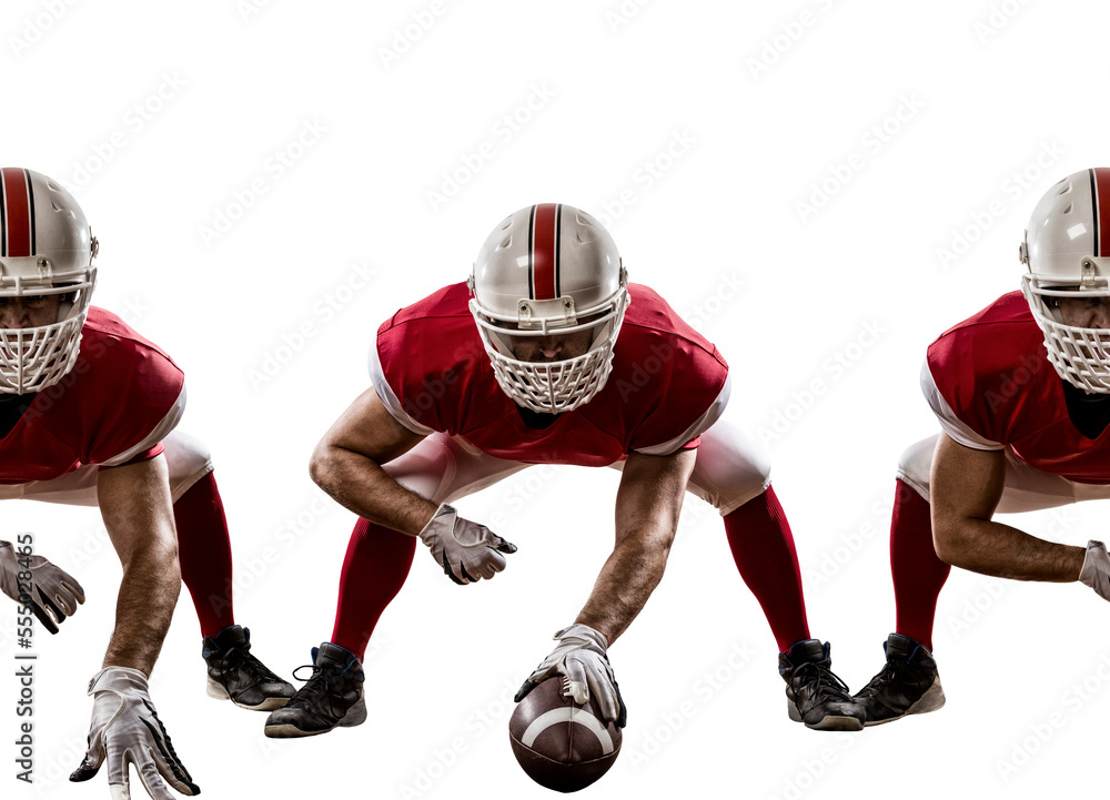 Football Player with a Red uniform on a transparent background. PNG ...