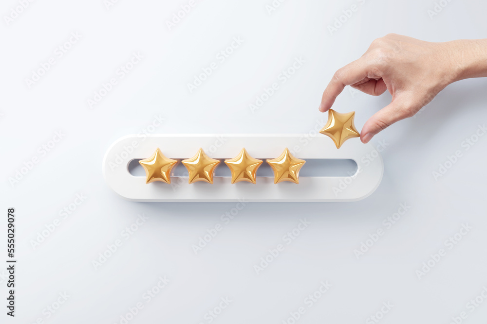 Poster Customer satisfaction meter with star rating – Wall Art | UkPosters