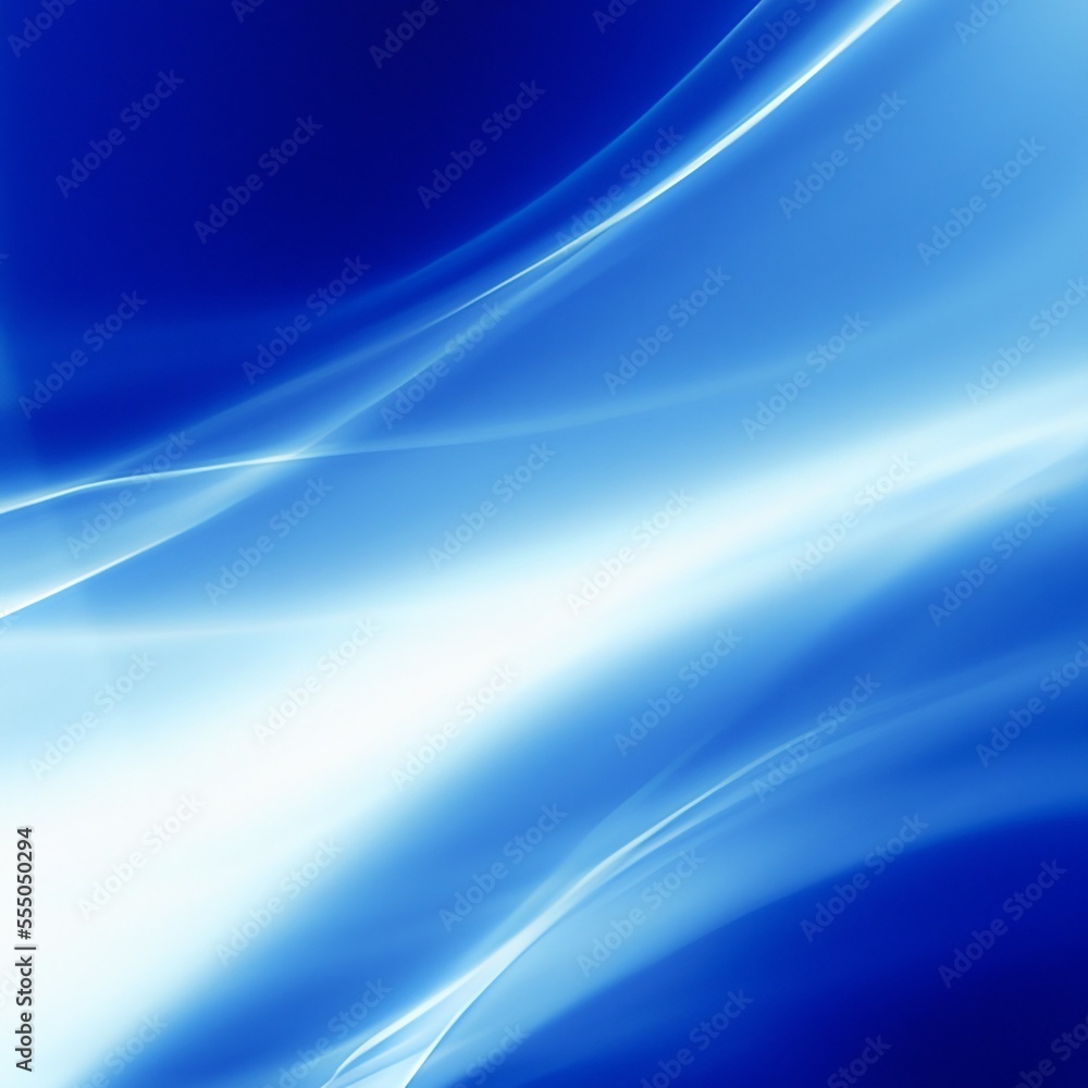 Abstract blue swoosh background with soft smooth elegant waves ...