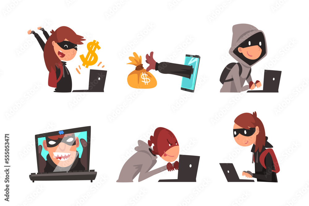 Male and female hackers, scammers getting access to personal data and ...