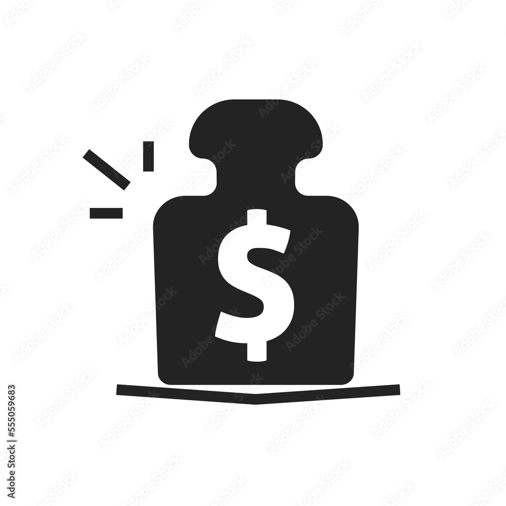 Debt icon burden weight heavy pictogram vector graphic clipart ...