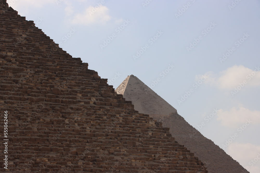 King Cheops' Great Pyramid (Khufu) and King Chephren's Pyramid (Khafre ...